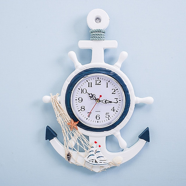 Mediterranean Style Blue and White Rudder Helmsman Anchor Personalized ...