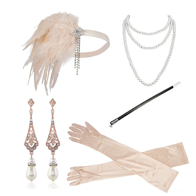 Vintage 1920s The Great Gatsby Flapper Headband Accessories Set ...