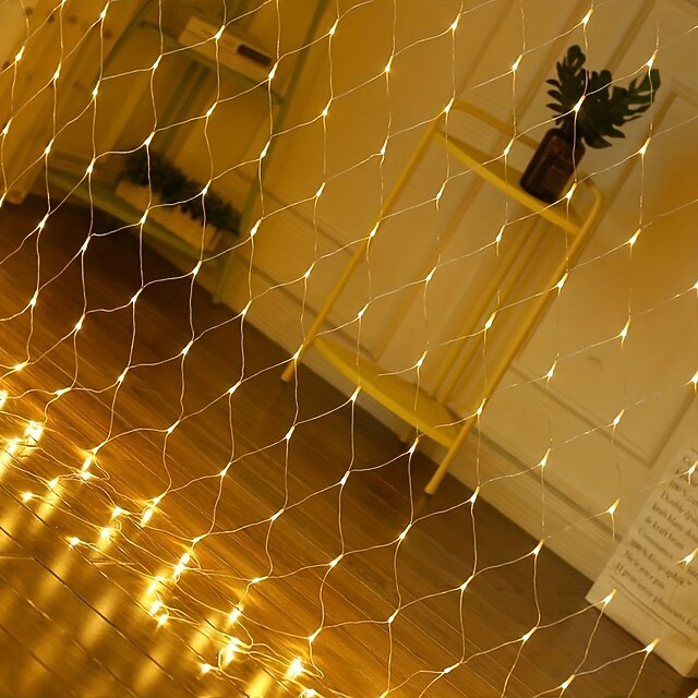 LED Net Mesh Fairy String Light 8*10 6*4M Flexible Window Curtain ...