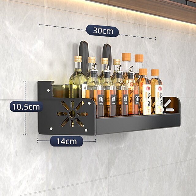 1pc Seasoning Rack With Hook, Kitchen Storage Rack, Multifunctional ...