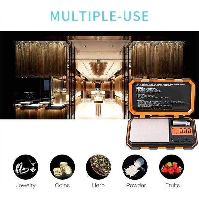 Mini Digital Scale 200g x 0.01g 6 Units Conversion Mini Scale with LCD ...