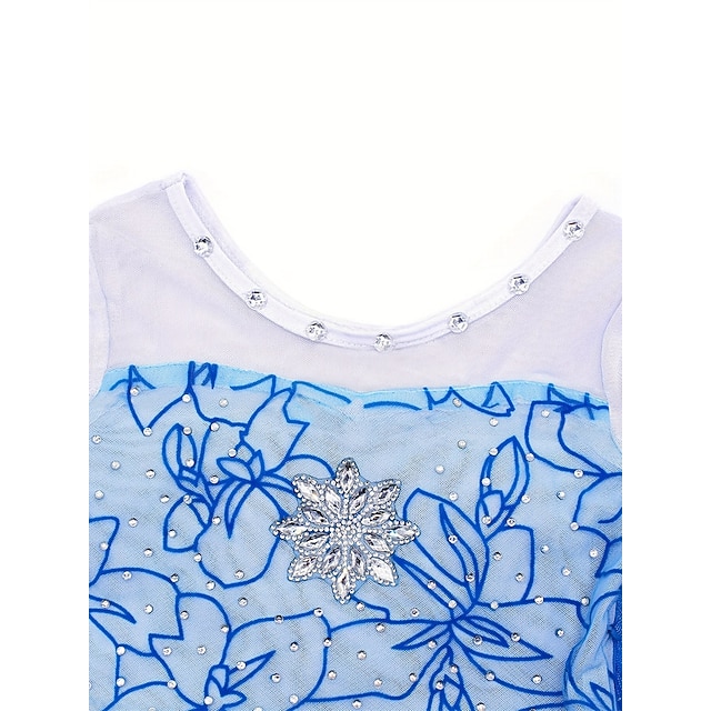 Snow Queen Frosty Fairytale Princess Elsa Flower Girl Dress Theme Party ...