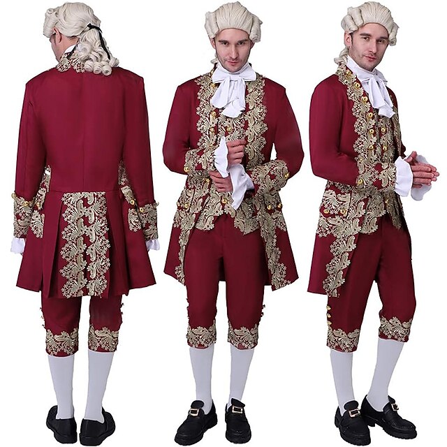Rococo Baroque Victorian Outfits Fancy Dress Men's Royal Halloween ...