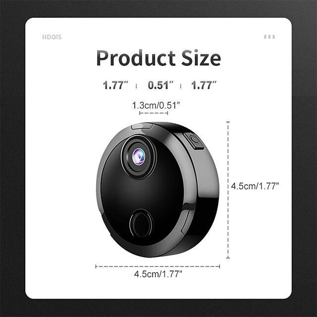 HDQ15 Mini Camera Surveillance IP Wifi HD 1080P Night Vision Remote ...