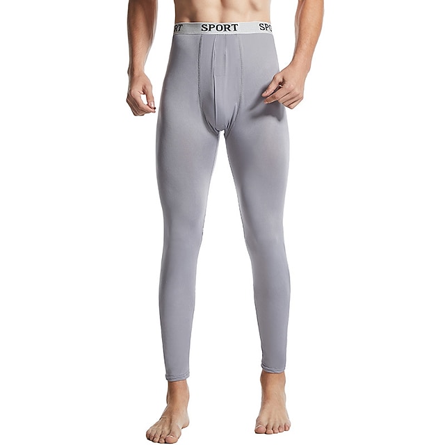 Men's Long Johns Thermal Underwear Thermal Pants Plain Stylish Casual ...