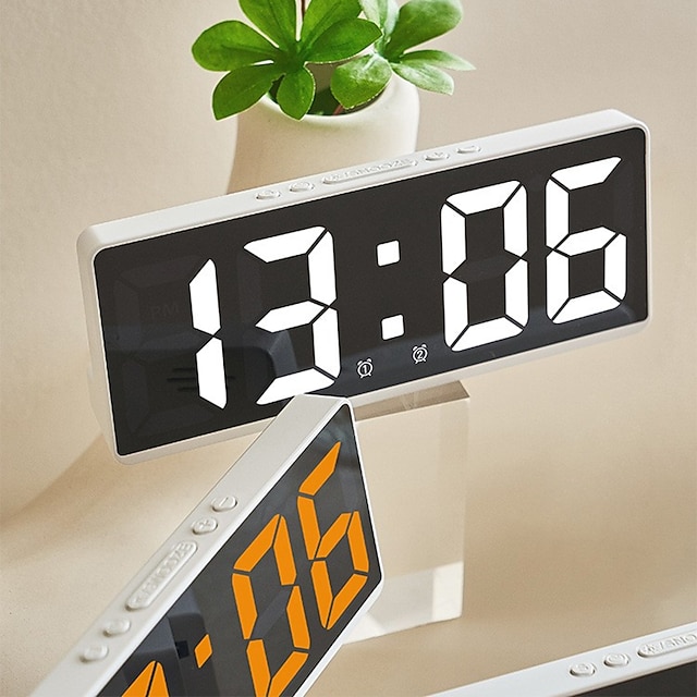 LED Clock Large Screen Digital Clock Bedroom Bedside Clock Korean ...