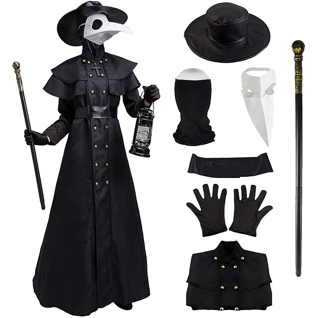 Couples Plague Doctor Costume Cloak Halloween Couples Costumes Cosplay ...