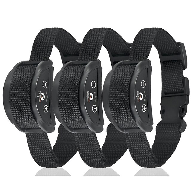 Pack of 3 Dog Bark Collar Barking Training Collar Waterproof ...
