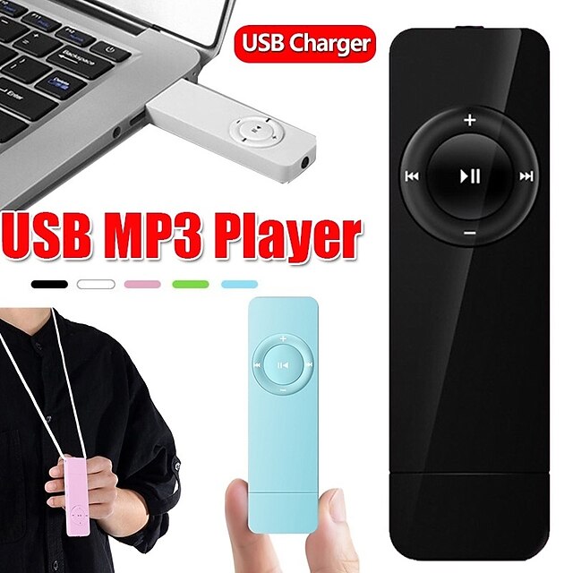 Digital MP3 Player Portable USB Rechargable Media Sound MP3 Music ...