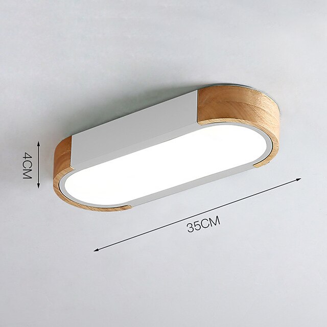 LED Ceiling Light Liner Wooden Decorative Ceiling Lamp 35/65cm Panel ...
