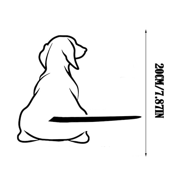 Cartoon Cute Back Dog Rear Glass Sticker Car Sticker 2025 - $7.99