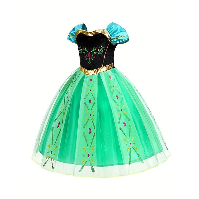 Snow Queen Frosty Fairytale Princess Anna Flower Girl Dress Theme Party ...