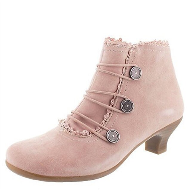 Women's Victorian Black Lace-Trimmed Button Ankle Boots - Perfect for ...