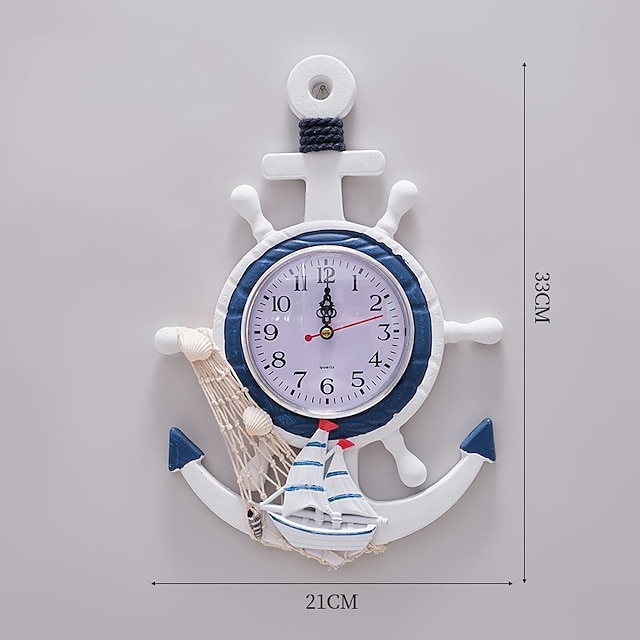 Mediterranean Style Blue and White Rudder Helmsman Anchor Personalized ...