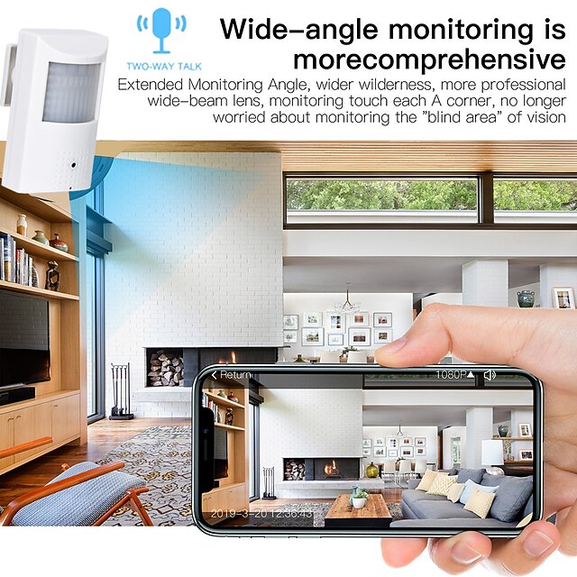 WIFI Pinhole Hidden PIR Style IR Audio IP Camera with NVR Audio Two-way ...