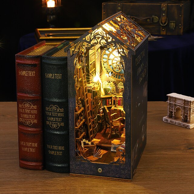 DIY Hut Detective Name Society 3D 3D Assembled Bookstand House ...