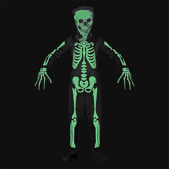 Skeleton / Skull Cosplay Costume Kid's Boys Girls' One Piece Halloween ...