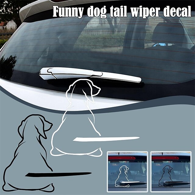 Cartoon Cute Back Dog Rear Glass Sticker Car Sticker 2025 - $7.99