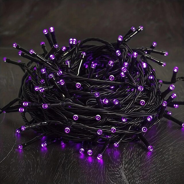 Halloween Purple Light String 8 Function Indoor and Outdoor Halloween ...