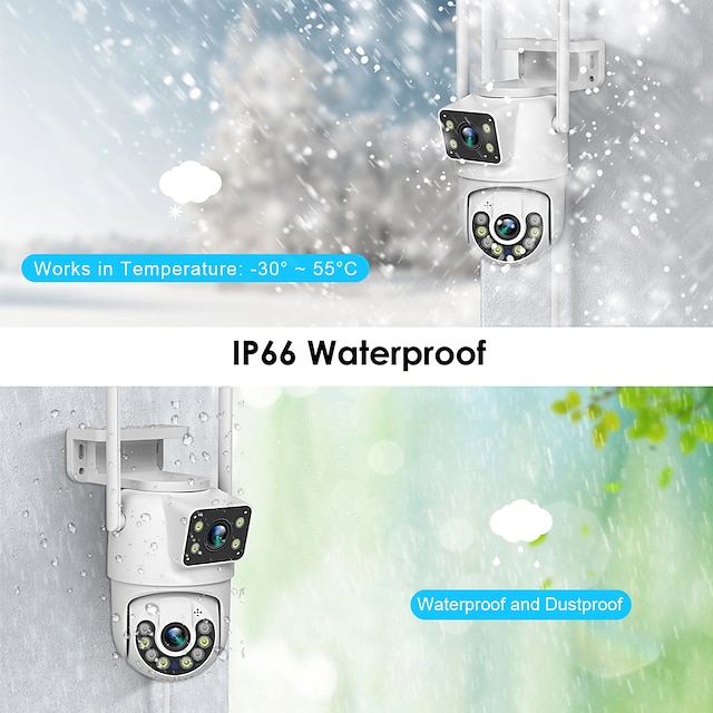 DIDSeth 4MP Wifi Ptz Camera Outdoor Dual-Lens Human Detect Night Vision ...