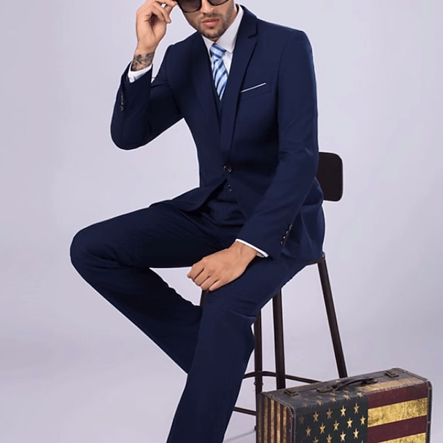 Men's Set Cocktail Attire Blazer Business Formal Evening Wedding Party ...