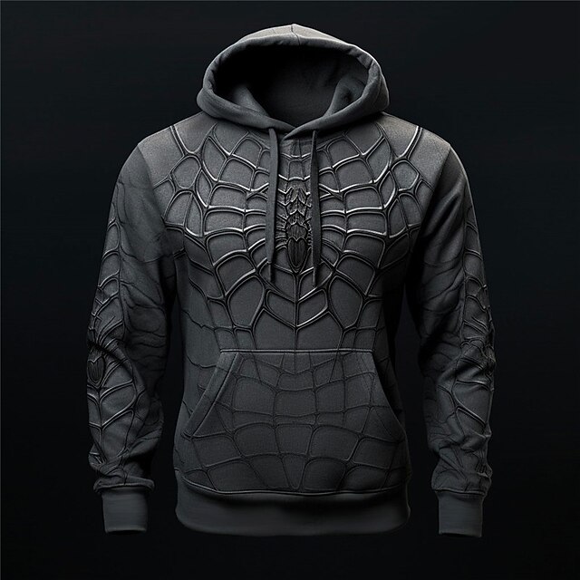Men's Graphic Spiders Spider web Hoodie Hoodies Sweatshirt Fashion ...