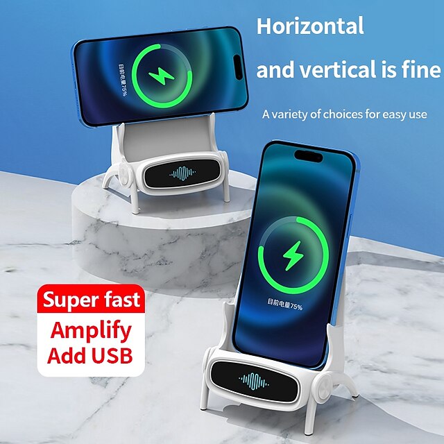 Wireless Charger 15 W Output Power 2 Port Wireless Charging Stand CE ...