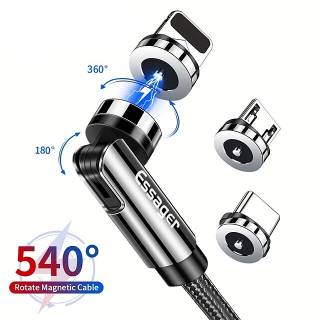 Essager Magnetic Charging Cable 540 Rotating Magnetic Phone Charger ...