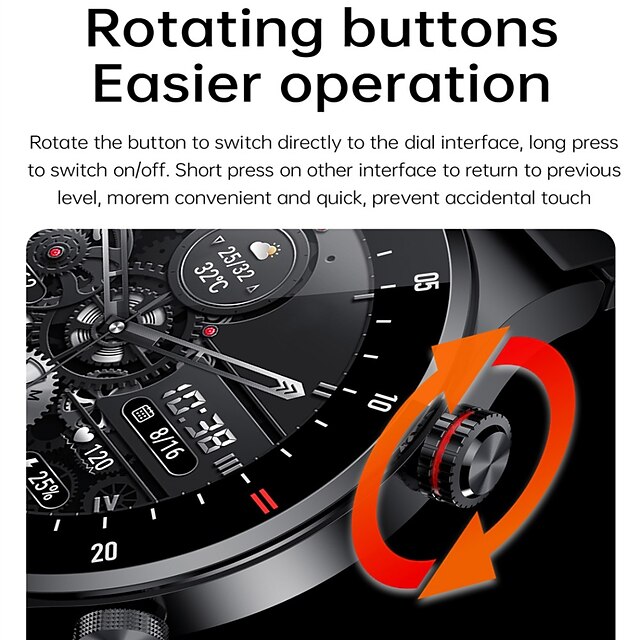 LIGE BW0382 Smart Watch 1.32 inch Smartwatch Fitness Running Watch ...