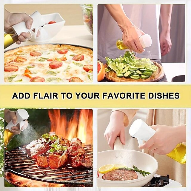 1pc, Baking Oil Sprayer Bottle, Cooking Oil Dispenser, 200ML/300Ml PET ...