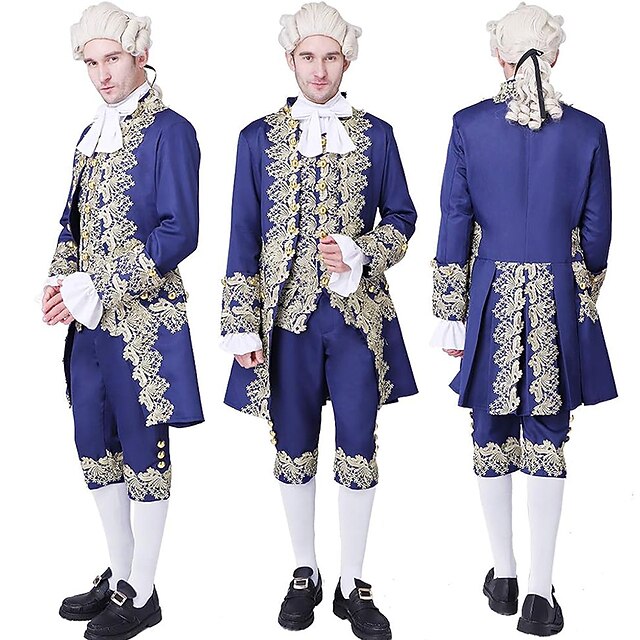 Rococo Baroque Victorian Outfits Fancy Dress Men's Royal Halloween ...