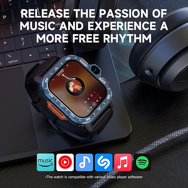 LOKMAT APPLLP 4 MAX Smart Watch 2.02 inch 4G LTE Cellular Smartwatch ...
