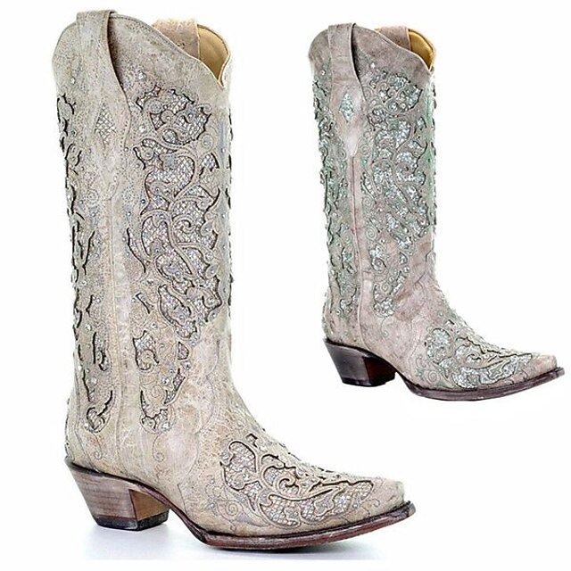 Women's Boots Cowboy Boots Plus Size Cowgirl Boots Outdoor Daily Solid ...