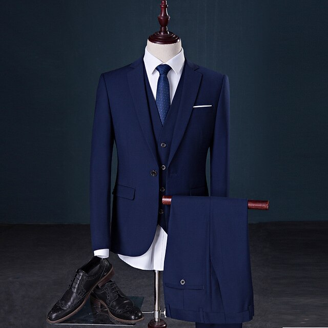 Men's Set Cocktail Attire Blazer Business Formal Evening Wedding Party ...