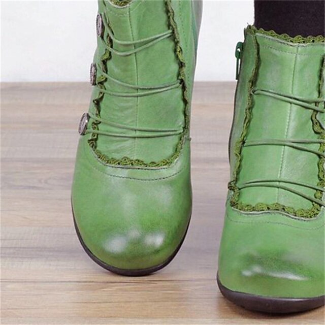 Women's Victorian Black Lace-Trimmed Button Ankle Boots - Perfect for Vintage Themed Events and ...