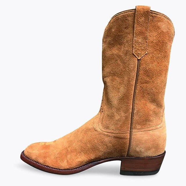 Men's Boots Cowboy Boots Suede Shoes Walking Classic Casual Outdoor ...
