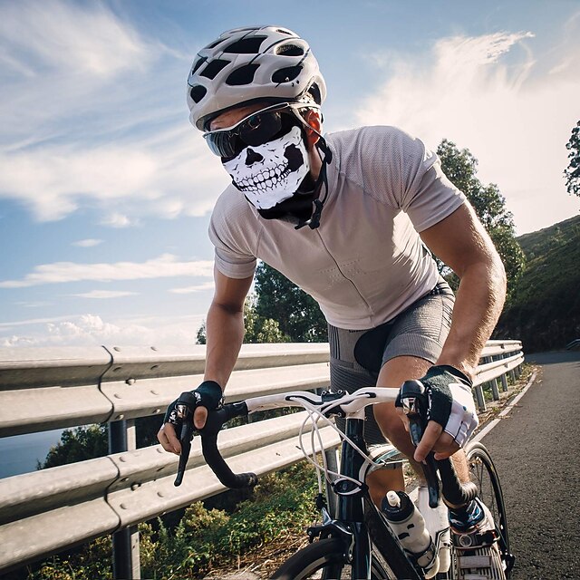 Skeleton Gloves and Skull Face Mask Ghost Bones for Adult Halloween ...