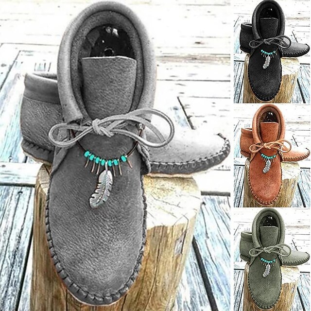 Women's Boots Plus Size Handmade Shoes Outdoor Daily Booties Ankle ...