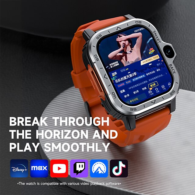 LOKMAT APPLLP 4 MAX Smart Watch 2.02 inch 4G LTE Cellular Smartwatch ...