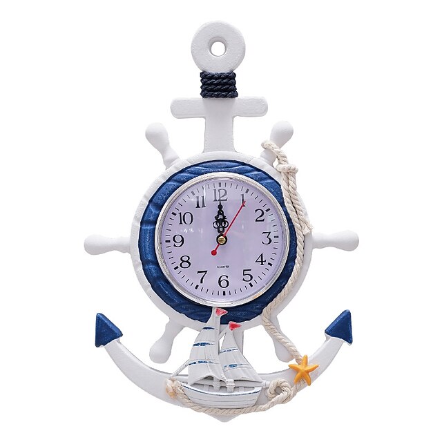 Mediterranean Style Blue and White Rudder Helmsman Anchor Personalized ...