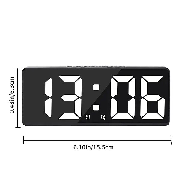 LED Clock Large Screen Digital Clock Bedroom Bedside Clock Korean ...
