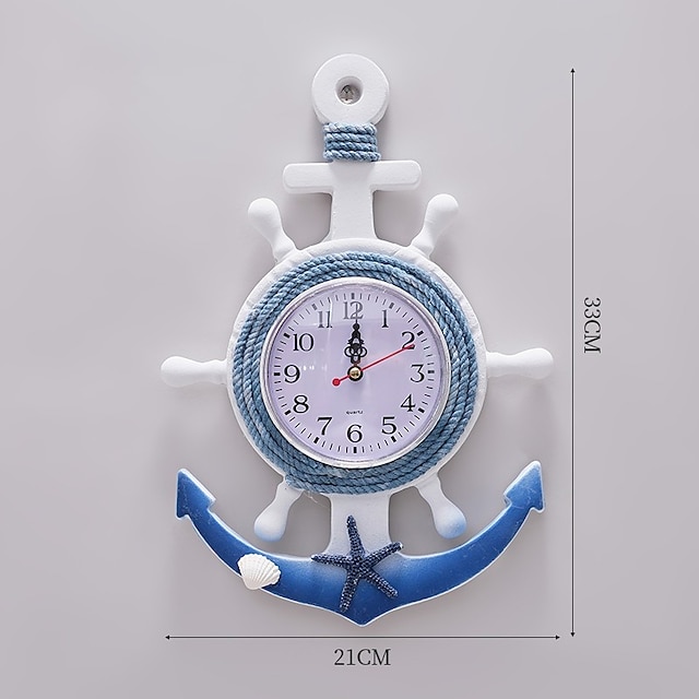 Mediterranean Style Blue and White Rudder Helmsman Anchor Personalized ...