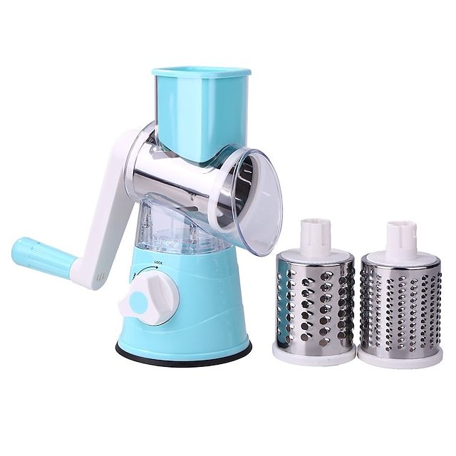 Manual Rotary Cheese Grater Kitchen Speed Round Tumbling Box Shredder ...
