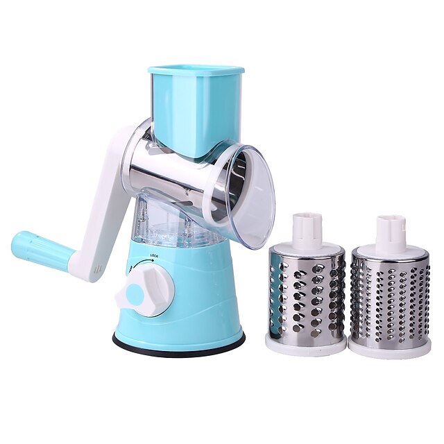 Manual Rotary Cheese Grater Kitchen Speed Round Tumbling Box Shredder ...