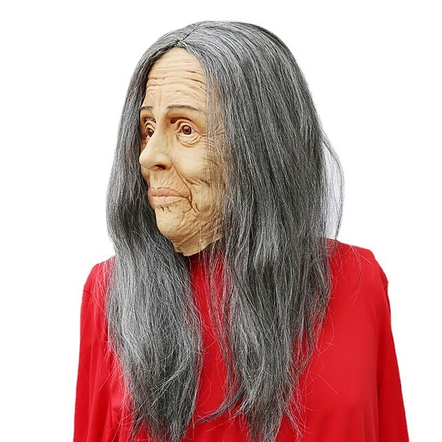 Devil Old lady Mask Mengpo mask Scary Grimace Mask Old Lady Granny old ...