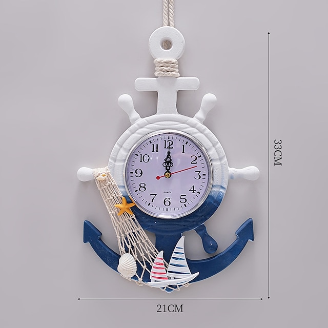Mediterranean Style Blue and White Rudder Helmsman Anchor Personalized ...