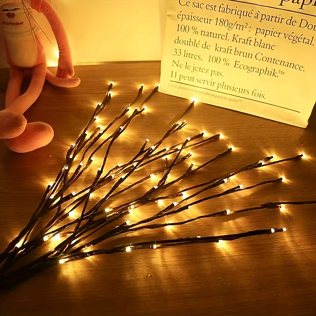 Warm White Led Branch Light, Battery Operated Lighted Branches Vase ...
