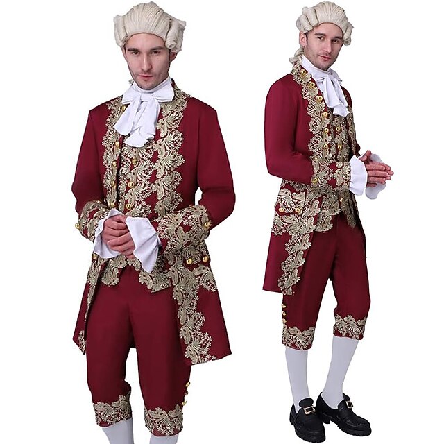 Rococo Baroque Victorian Outfits Fancy Dress Men's Royal Halloween ...