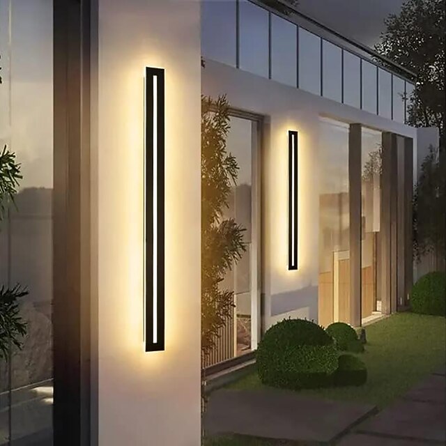 Modern LED Wall Light, Indoor/Outdoor IP65 Waterproof Garden Light40/60 ...