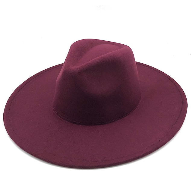 Punk Gothic Wide Brim Hat Fedora Hat Witchy Stiff Women's Fashion ...